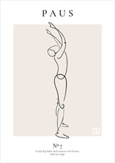 Paus – Poster med illustrerade rörelser i lineart – KNAADA